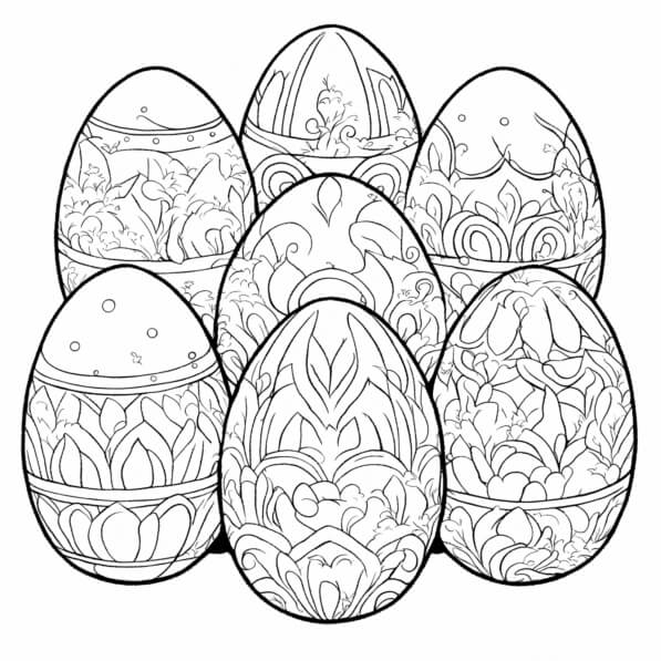 Télécharger Pages de coloriage d'œufs de Pâques colorés pour les ...
