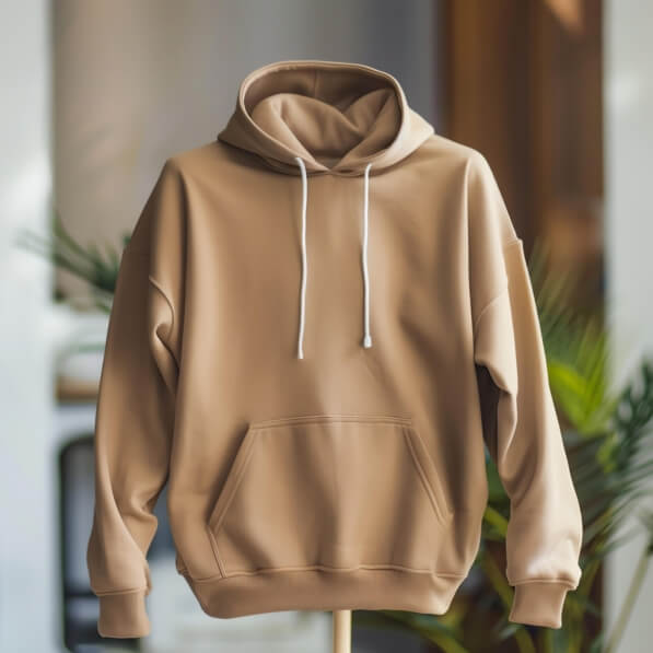 Download Tan Hoodie in Indoor Room with Plants and Furniture Mockups ...