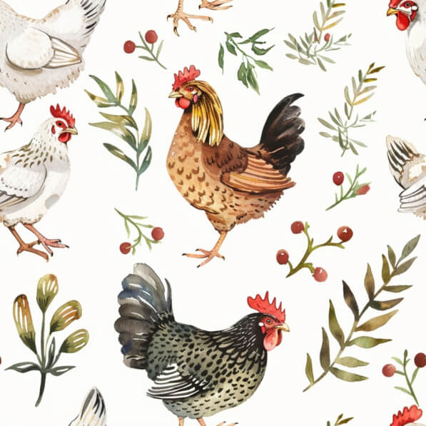 Download Seamless Pattern of Chickens and Roosters Patterns Online ...