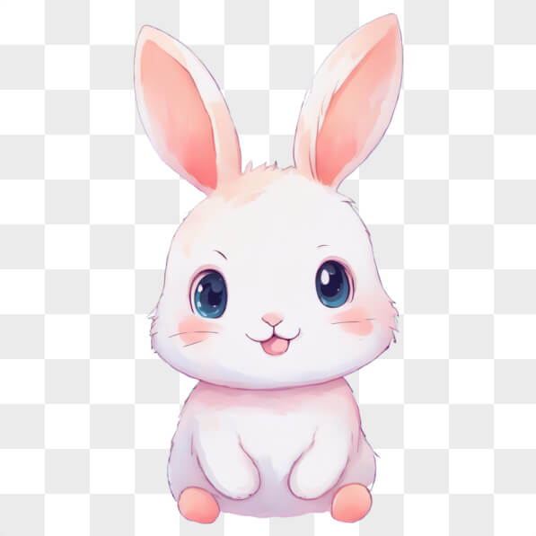 Download Kawaii White Bunny Illustration Kawaii Online - Creative Fabrica