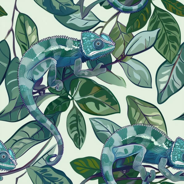Download Seamless Chameleon Pattern Patterns Online - Creative Fabrica