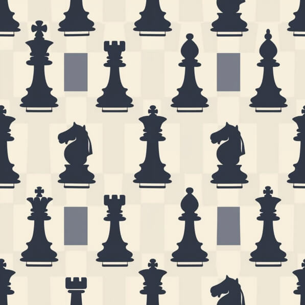 Download Black and White Chess Piece Pattern on Beige Background ...