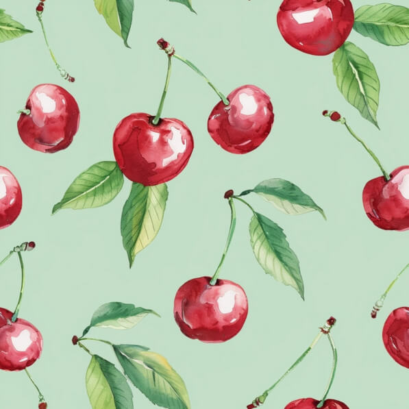 Download Seamless Red Cherry Pattern Patterns Online - Creative Fabrica