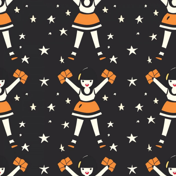 Download Cheerleader Seamless Pattern Patterns Online - Creative Fabrica