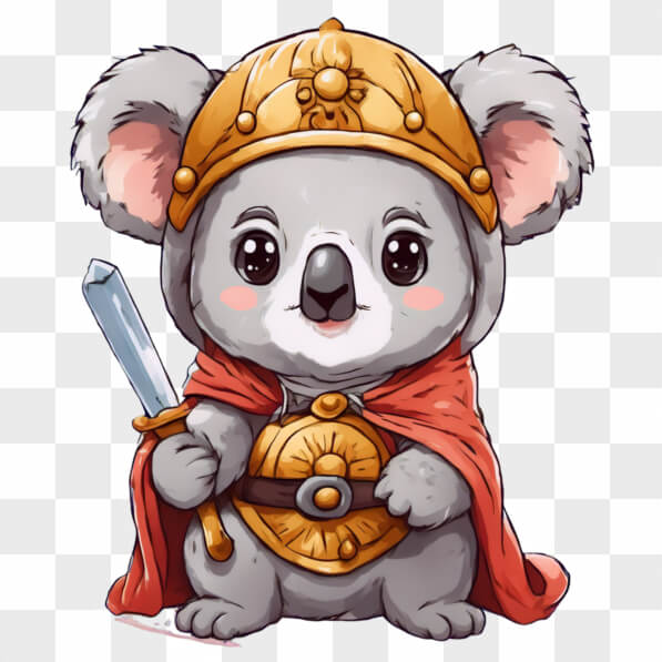 Download Kawaii Cartoon Koala Bear Knight Kawaii Online - Creative Fabrica