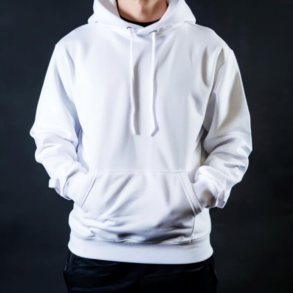 Baixe Homem Engajado em Moletom Branco e Calças Pretas Mockups ...