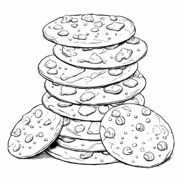 Download Colorful Cookie Stack Coloring Page Coloring pages Online ...