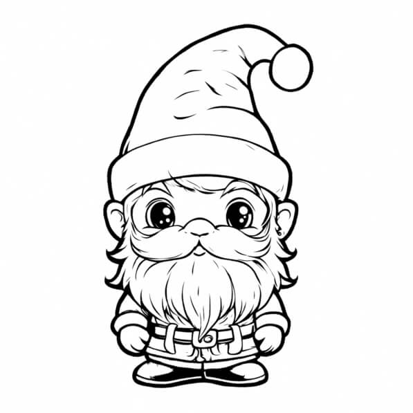 Download Cute Gnome Coloring Page Coloring pages Online - Creative Fabrica