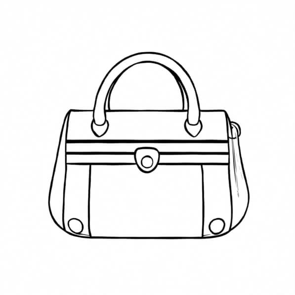 Download Handbag Outline Coloring pages Online - Creative Fabrica