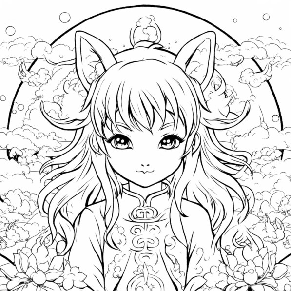 Download Japanese Anime Girl Coloring Pages for Adults Coloring pages ...