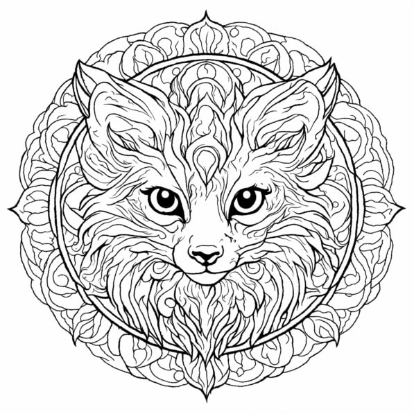 Download Kattenkop Kleurplaat Kleurplaten online op Creative Fabrica