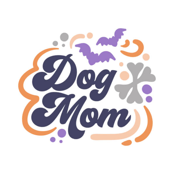 Download Colorful 'Dog Mom' Logo with Bats and Pumpkins Quotes Online ...