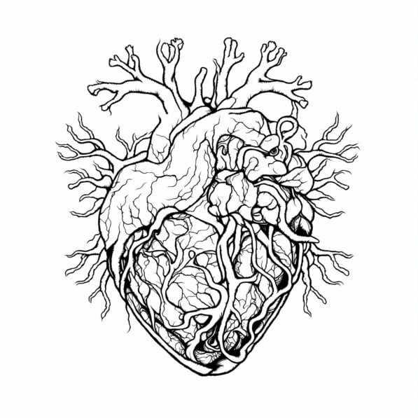 Download Educational Human Heart Coloring Page Coloring pages Online ...