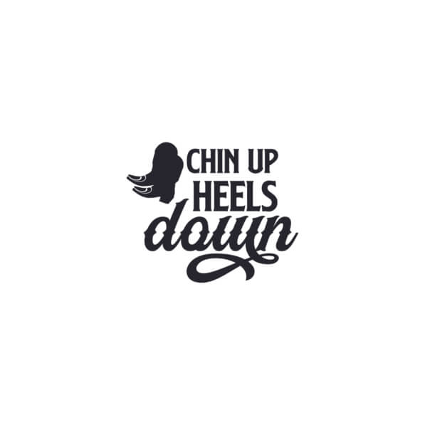 Download Chin Up Heels Down Logo Quotes Online - Creative Fabrica