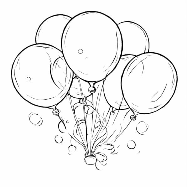 Download Colorful Balloons Drawing and Bubble Art Coloring pages Online ...