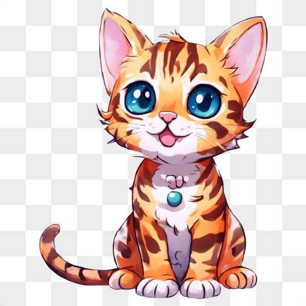Download Kawaii Cartoon Cat with Blue Eyes Kawaii Online - Creative Fabrica