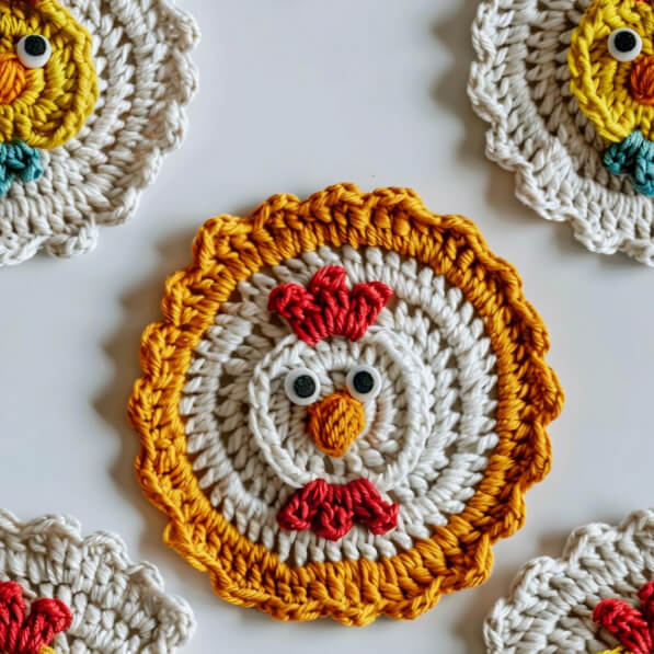 Download Crocheted Chicken Coasters Display Patterns Online - Creative ...