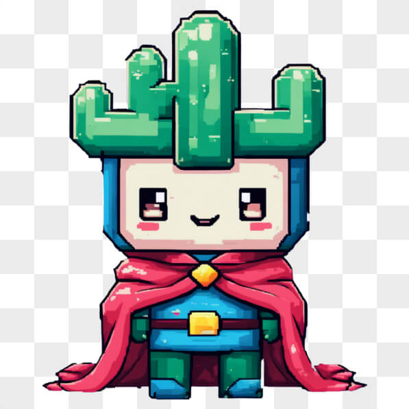 Download Pixelated Character with Cactus in Desert Kawaii Online ...