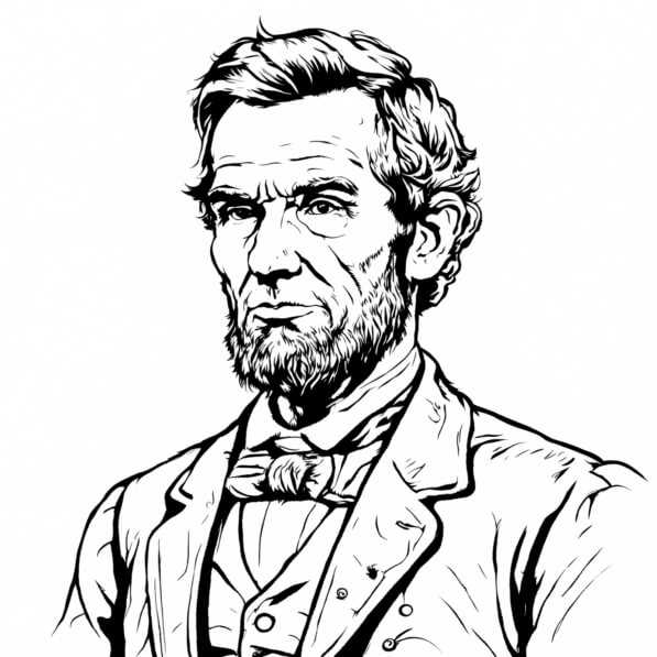 Download Educational Drawing of Abraham Lincoln Coloring pages Online ...