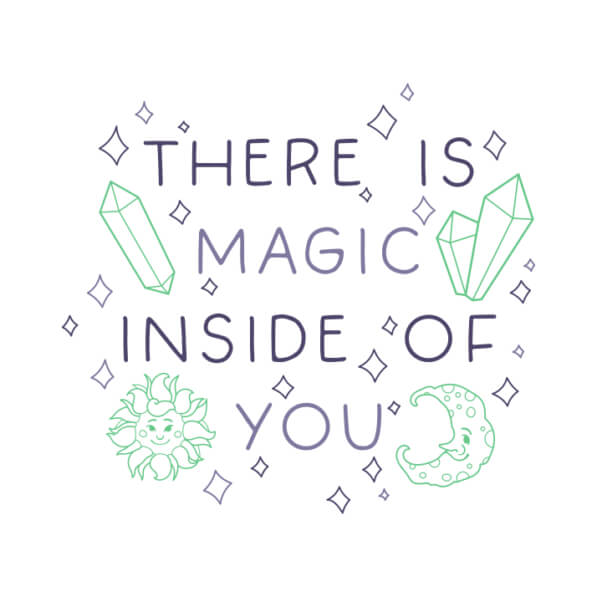 Download Magic Text on Purple Background with Stars and Planets Quotes ...