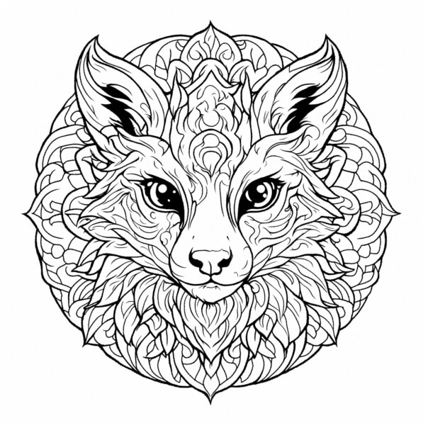 Download Intricate Animal Head Coloring Page Coloring pages Online ...