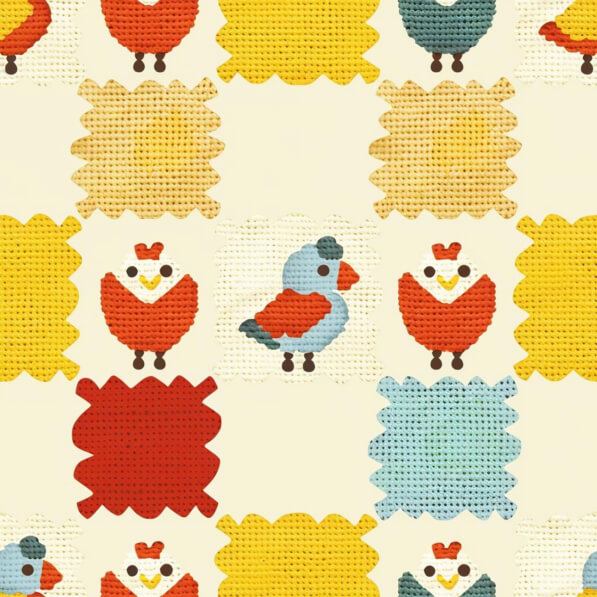 Download Colorful Patchwork Pattern with Birds Patterns Online ...