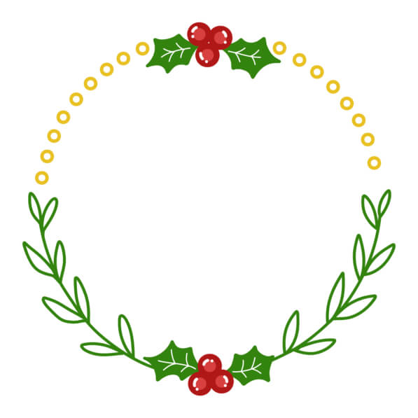 Download Circular Holly Frame for Holiday Decor and Special Events ...