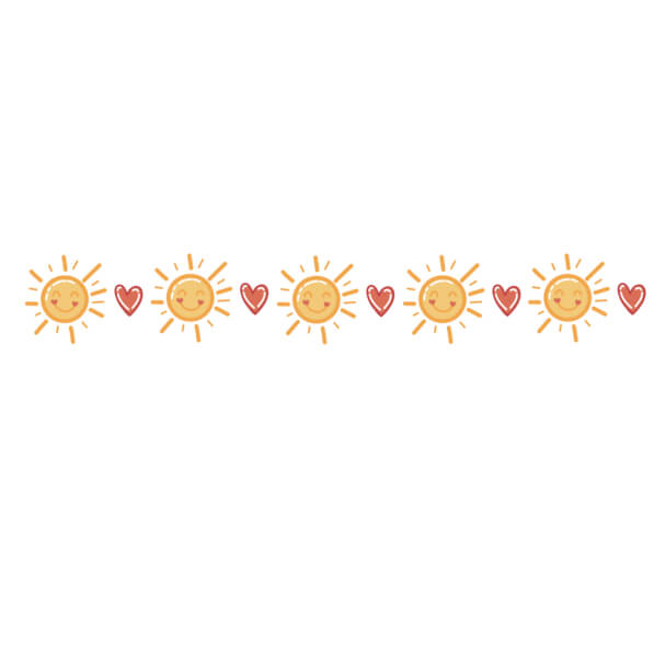 Download Line of Suns, Hearts, and Smiley Faces Borders & Corners ...