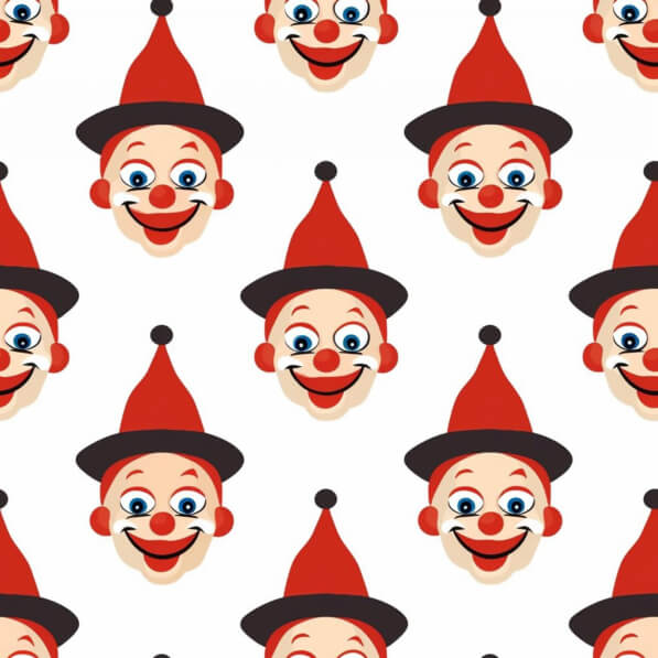 Download Colorful Clown Faces Pattern Patterns Online - Creative Fabrica