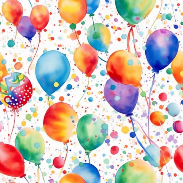 Download Colorful Balloons and Confetti Seamless Pattern Patterns Online - Creative Fabrica