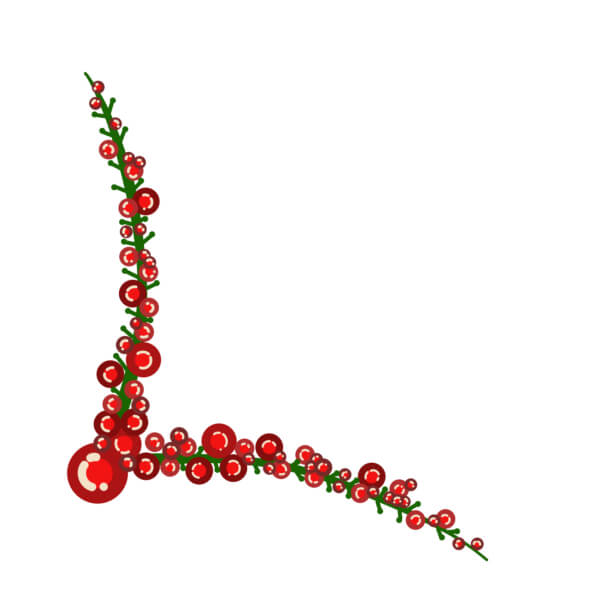 Download Festive Red Berries in Letter L Shape Borders & Corners Online ...