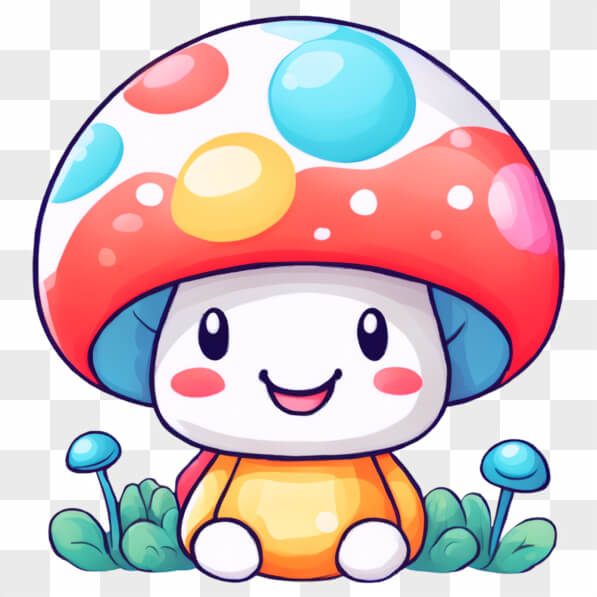 Download Kawaii Mushroom Character in Natural Setting Kawaii Online ...