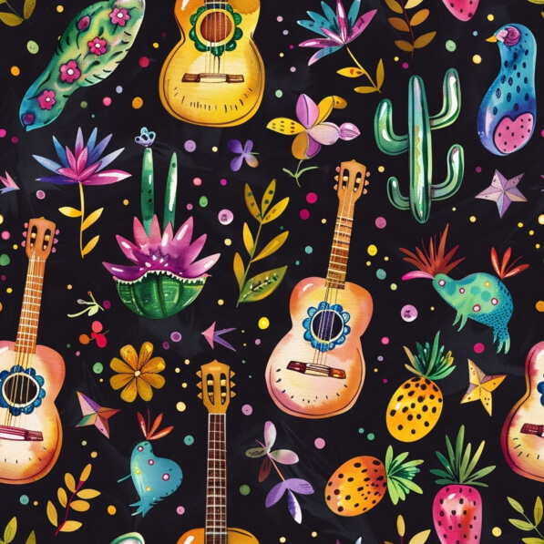 Download Colorful Mexican-Inspired Music Pattern Patterns Online ...