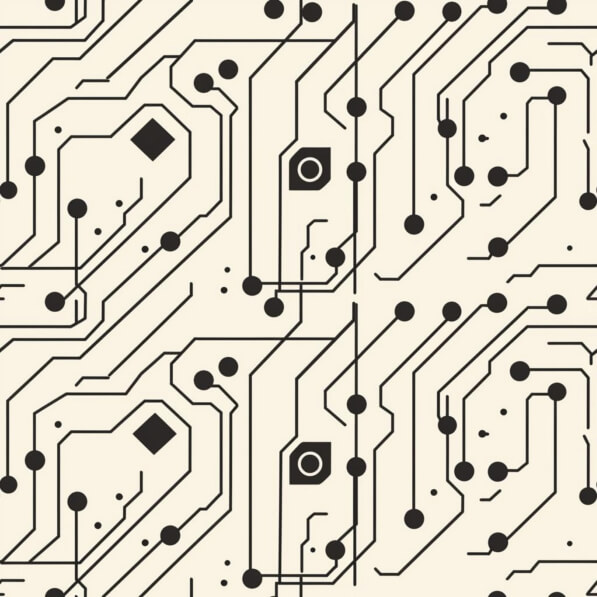 Download Seamless Circuit Board Pattern with Black and White Dots ...