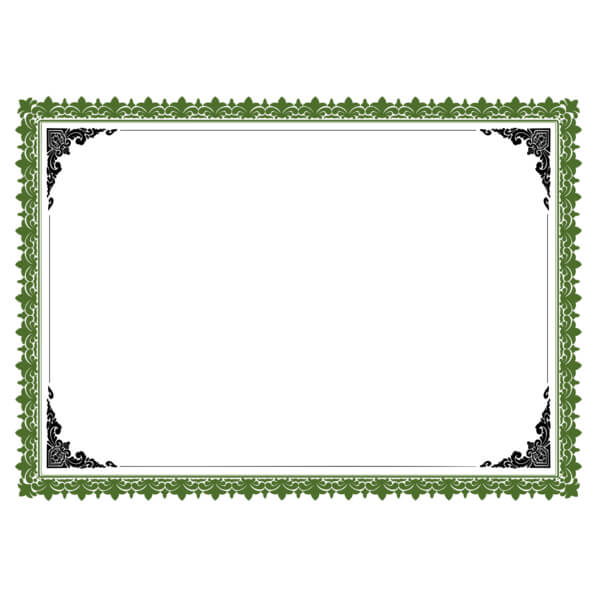 Download Elegant Green Certificate Frame Frames Online - Creative Fabrica