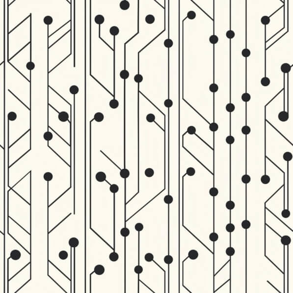 Download Black and White Circuit Board Pattern with Dots Patterns ...