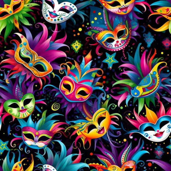 Download Colorful Carnival Mask Pattern Patterns Online - Creative Fabrica