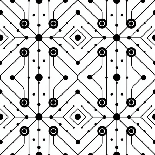 Download Seamless Circuit Board Pattern with Dots Patterns Online ...