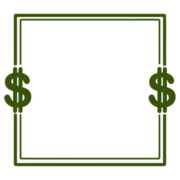 Download Green Frame with Dollar Signs Frames Online - Creative Fabrica