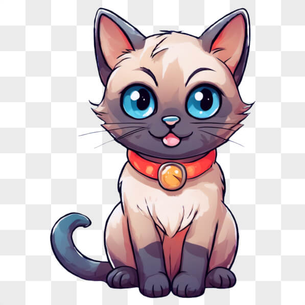 Télécharger Chaton Cartoon Kawaii aux Yeux Bleus Kawaii En Ligne ...