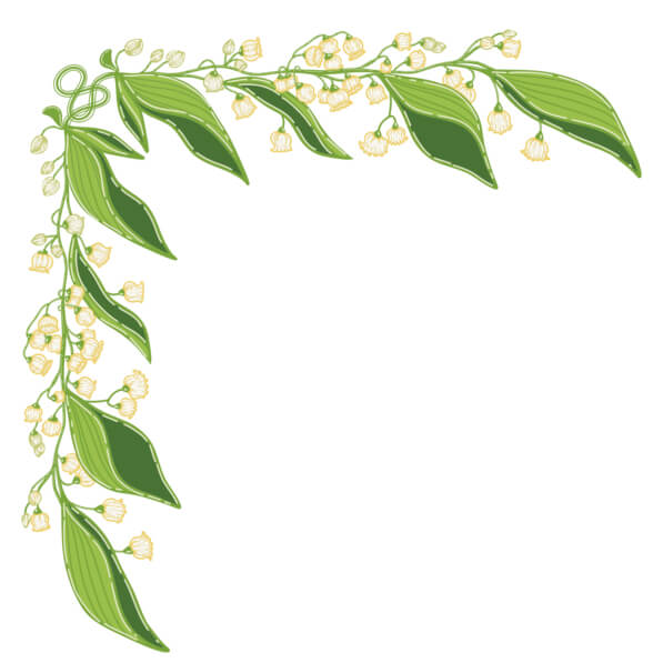 Baixe Quadro de Lírios do Vale Borders & Cantos - Creative Fabrica