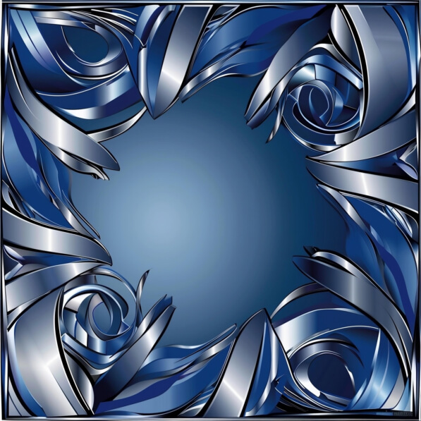 Download Abstract Blue Background with Metallic Ribbons Backgrounds ...