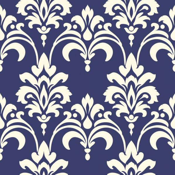 Download Blue and White Damask Pattern Patterns Online - Creative Fabrica