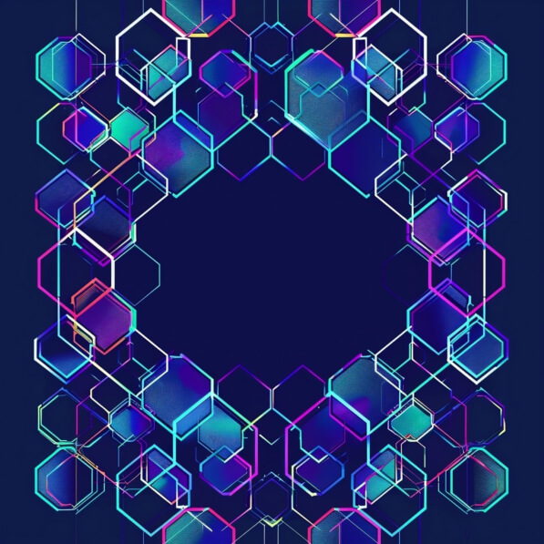 Download Abstract Geometric Frame on Dark Blue Background Backgrounds ...