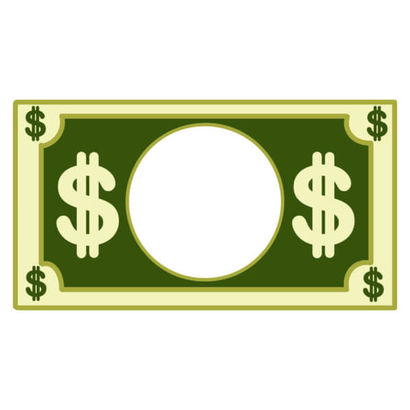 Download Green and White Dollar Bill Frames Online - Creative Fabrica