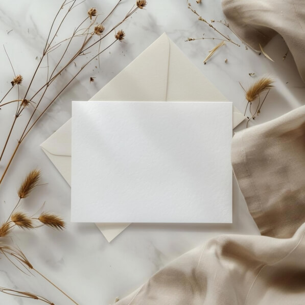 Télécharger Enveloppe, Carte de Note et Fleurs Séchées Mockups En Ligne ...