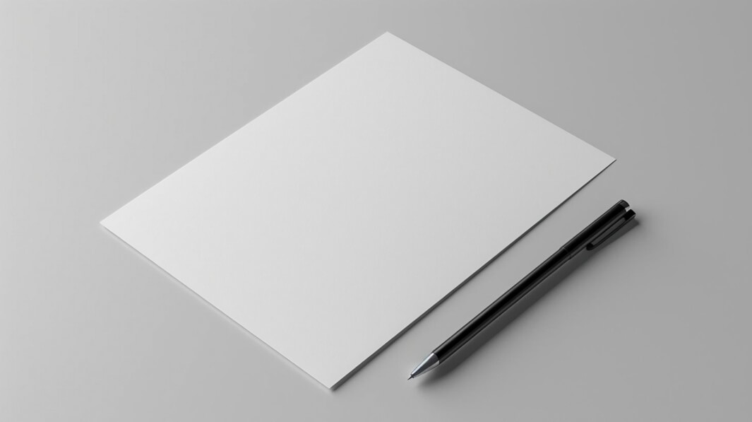 Download White Sheet of Paper with Empty Pen Mockups Online - Creative ...