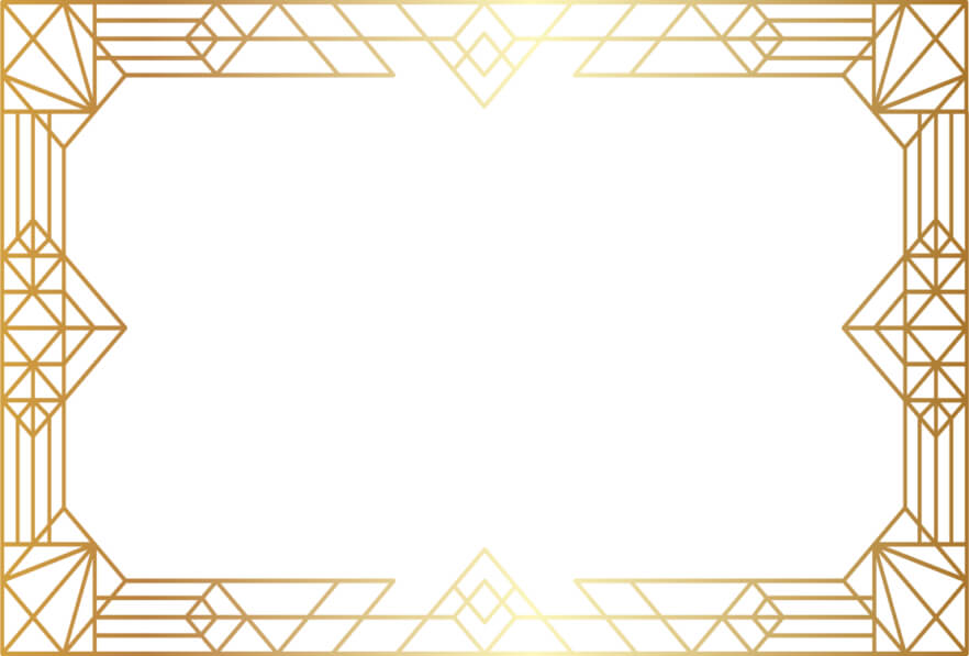 Descarga Marco Art Deco con Líneas Geométricas Doradas Marcos En Línea ...