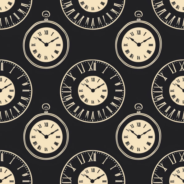 Download Vintage Clocks Seamless Pattern Patterns Online - Creative Fabrica