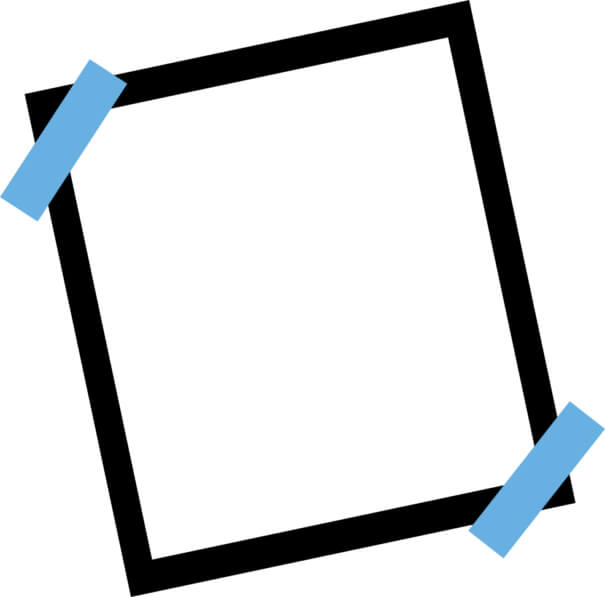 Download Square Frame Taped with Blue Tape Frames Online - Creative Fabrica